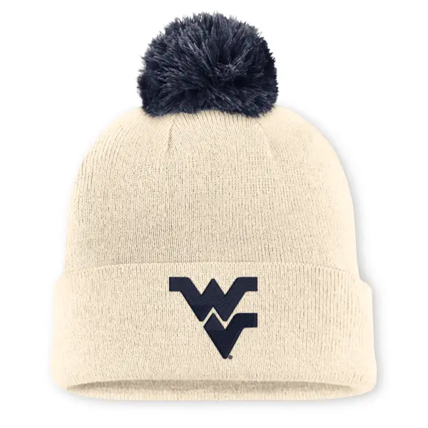 Nike West Virginia Campus Prep Script College Cuffed Pom Beanie