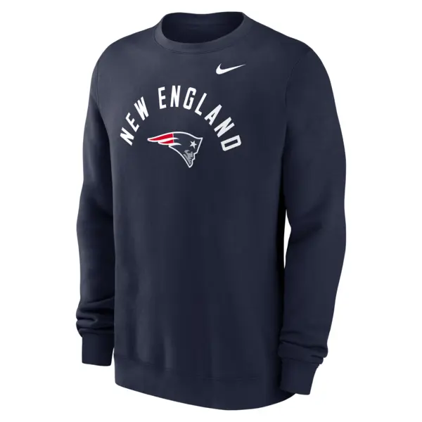 Nike New England Patriots Club Nfl Pullover Crew - Blue