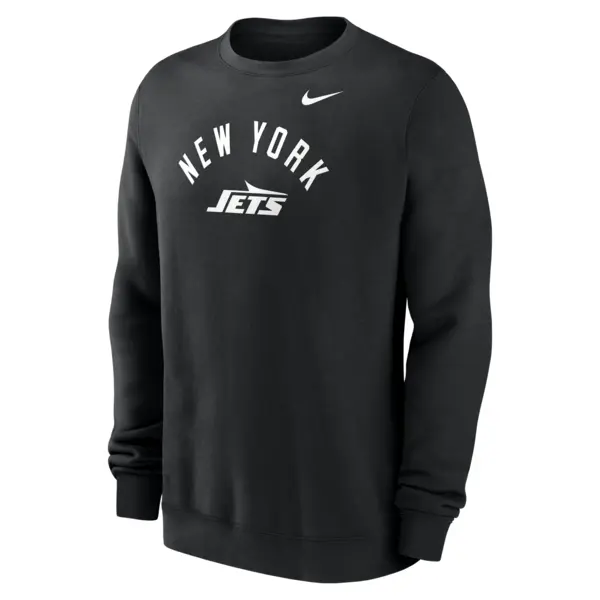 Nike New York Jets Club Nfl Pullover Crew - Black