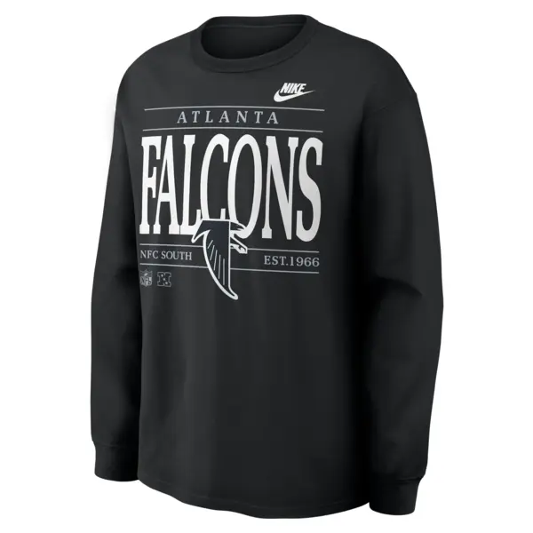 Nike Atlanta Falcons Rewind Max90 Nfl Long-sleeve T-shirt - Black