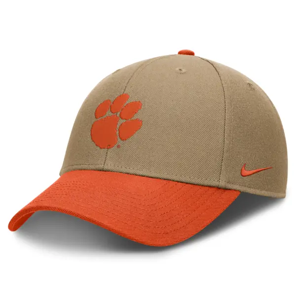 Nike Clemson Primetime Rise College Trucker Adjustable Hat - Brown