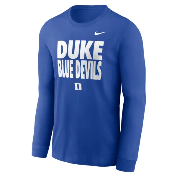 Nike Duke Sideline Slogan Dri-fit College Long-sleeve T-shirt - Blue