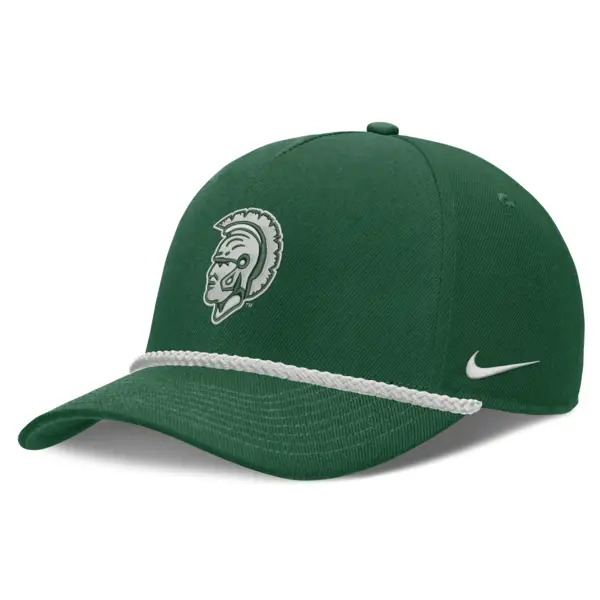 Nike Michigan State College Sideline Rope Rise Baseball Cap - Green