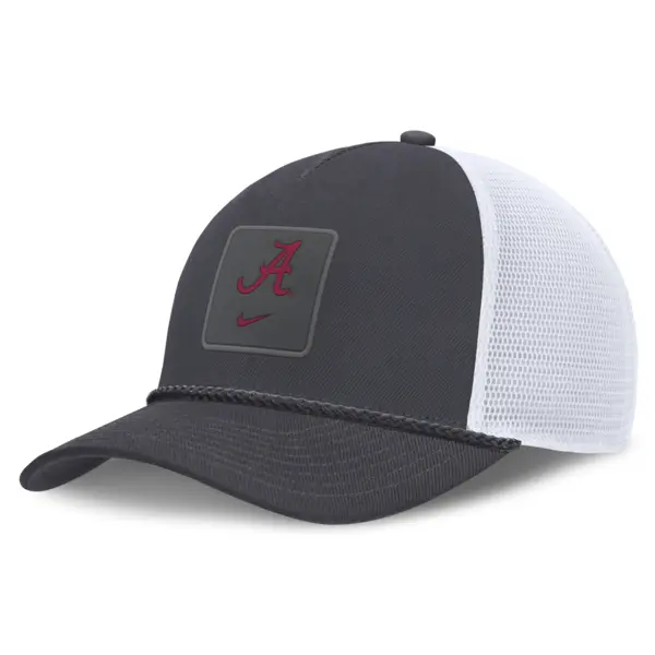 Nike Alabama Sideline Gameday Rope College Trucker Hat - Grey
