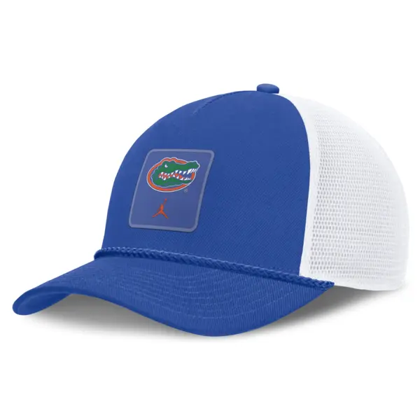 JORDAN Florida Sideline Gameday Rope Brand College Trucker Adjustable Hat - Blue