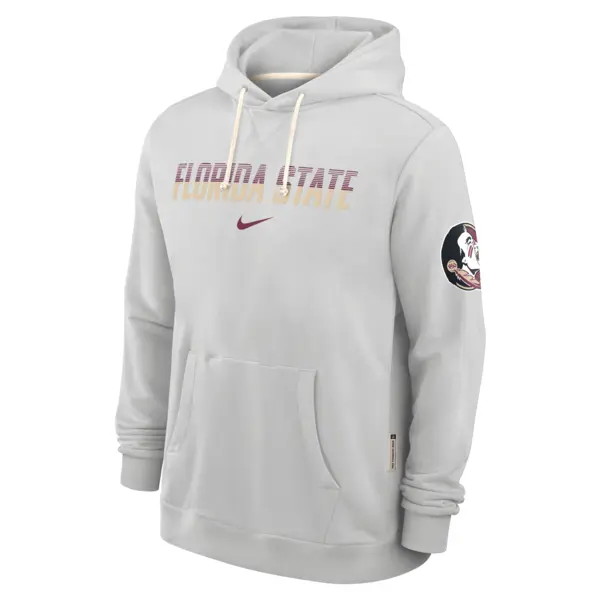 Nike Florida State Sideline Standard Issue Dri-fit College Pullover Hoodie - Grey