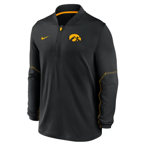 Nike Iowa Sideline Dri-fit College 1/2-zip Top - Black