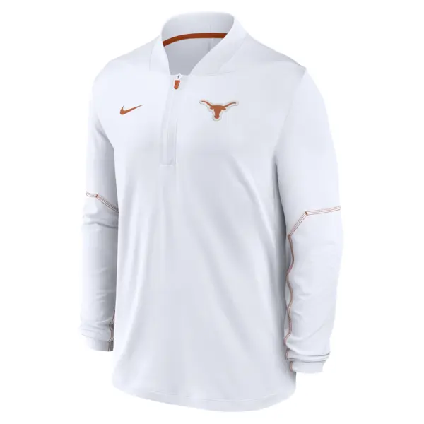 Nike Texas Sideline Dri-fit College 1/2-zip Top - White