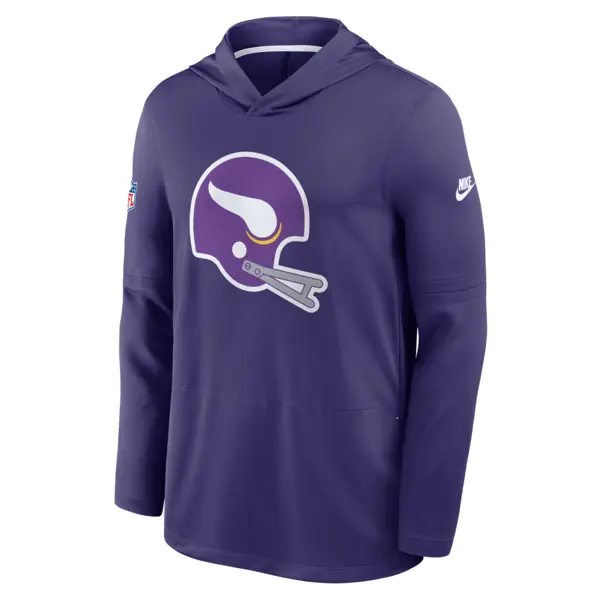 Nike Minnesota Vikings Dri-fit Nfl Long-sleeve Hooded Top - Purple