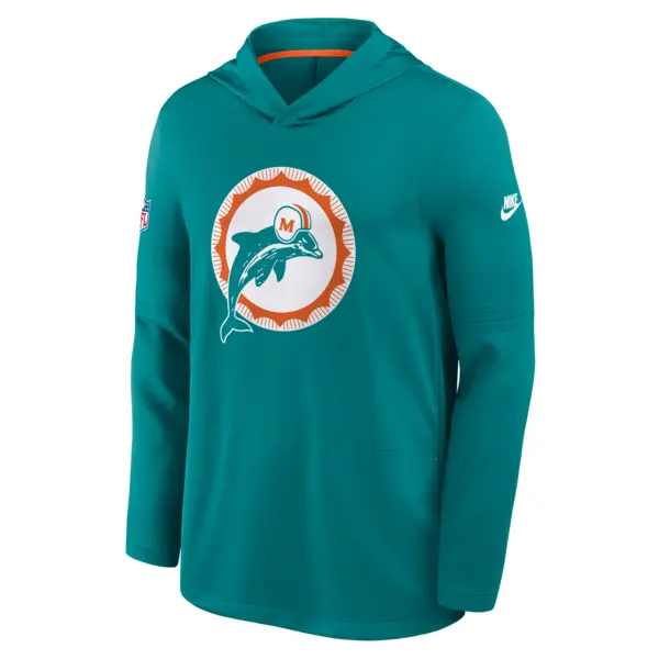 Nike Miami Dolphins Long-sleeve Hooded Top - Blue