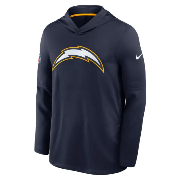 Nike Los Angeles Chargers Alt Dri-fit Nfl Long-sleeve Hooded Top - Blue