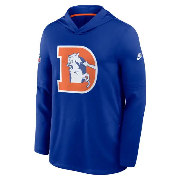Nike Denver Broncos Alt Dri-fit Nfl Long-sleeve Hooded Top - Blue
