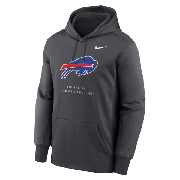 Nike Buffalo Bills Therma Nfl Pullover Hoodie - Grey
