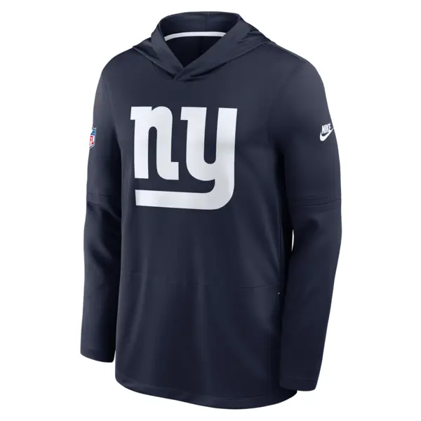 Nike New York Giants Dri-fit Nfl Long-sleeve Hooded Top - Blue