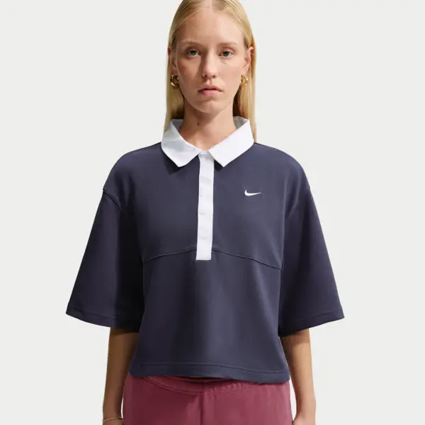 Nike Sportswear Oversized Short-sleeve Polo - Grey
