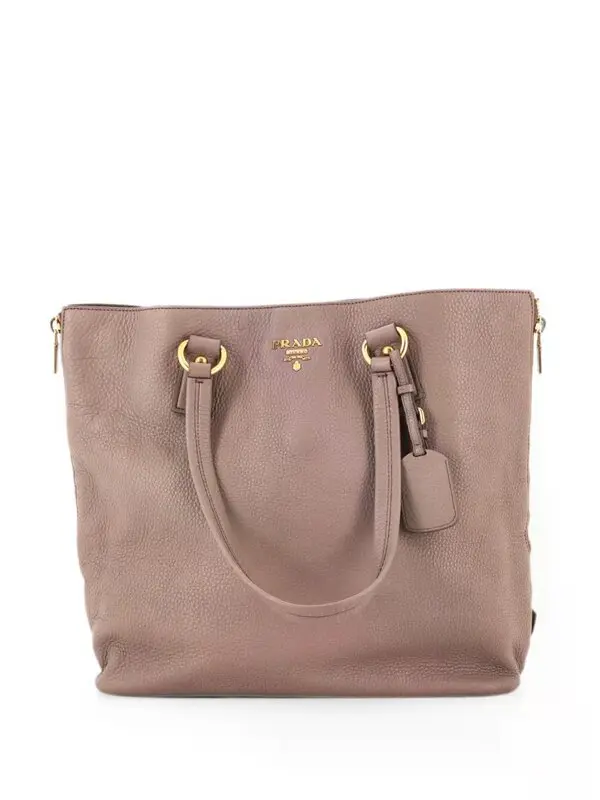Prada Vitello Daino Shopper Tote Bag - Neutrals