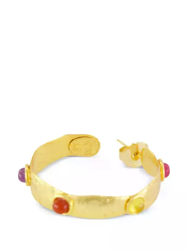 Sylvia Toledano Bianca Cabochon-embellished Hoop Earrings