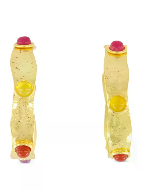 Sylvia Toledano Bianca Cabochon-embellished Hoop Earrings