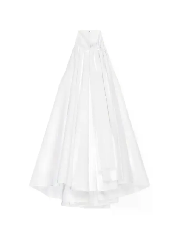 Givenchy Tie-neck Pleated Mini Dress - White