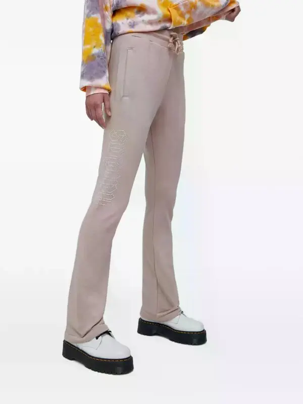 Adidas Rhinestone Logo Trousers - Neutrals