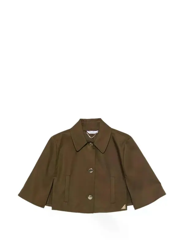 Max Mara Padre Cropped Cape - Brown