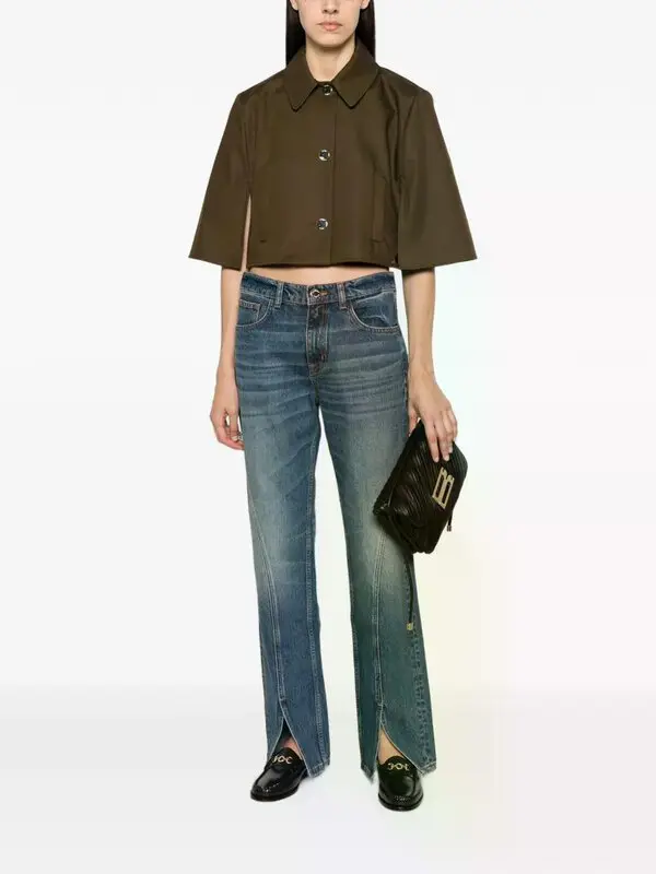 Max Mara Water-repellent Cropped Gabardine Cape - Brown