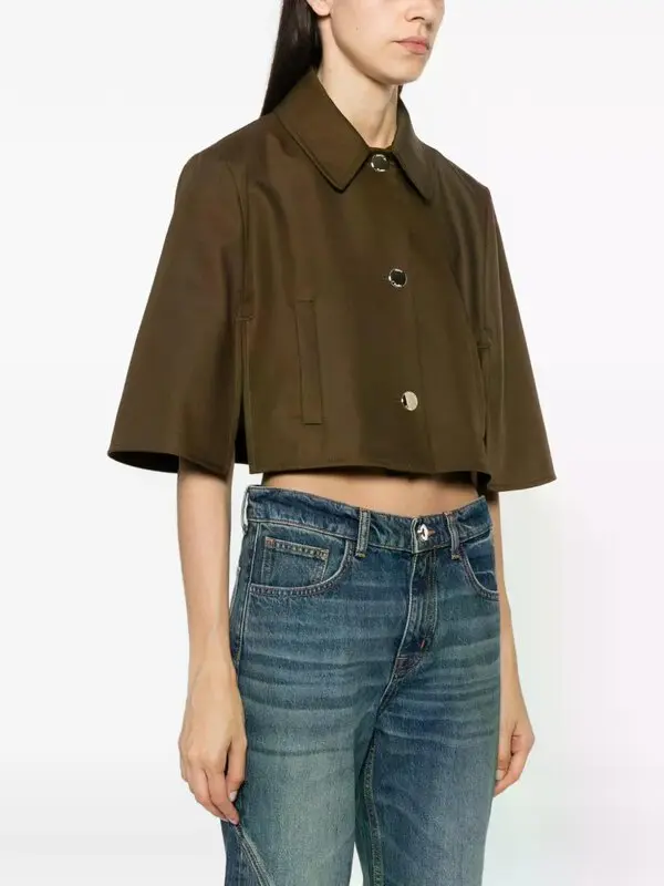 Max Mara Water-repellent Cropped Gabardine Cape - Brown