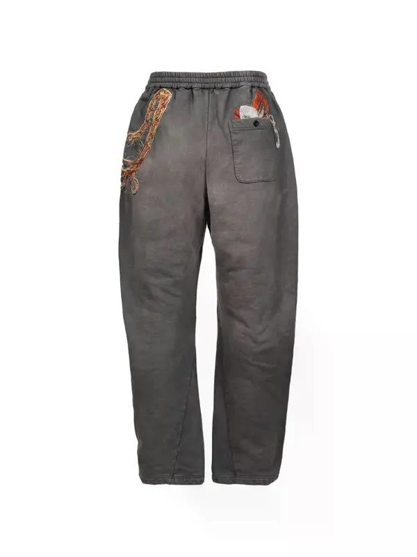 DOUBLET Trompe L’oeil Embroidery-detail Cotton Track Pants
