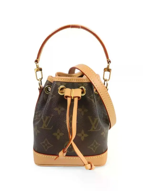 LOUIS VUITTON Monogram Nano Noe Handbag - Brown