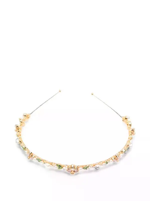 JENNIFER BEHR Crystal And Pearl Embellished Headband