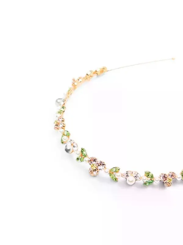 JENNIFER BEHR Crystal And Pearl Embellished Headband