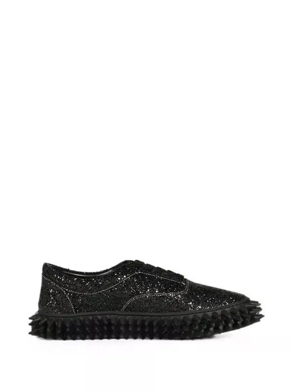 DOUBLET Glitter-detail Spiked-sole Sneakers