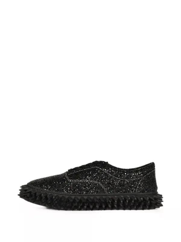 DOUBLET Glitter-detail Spiked-sole Sneakers
