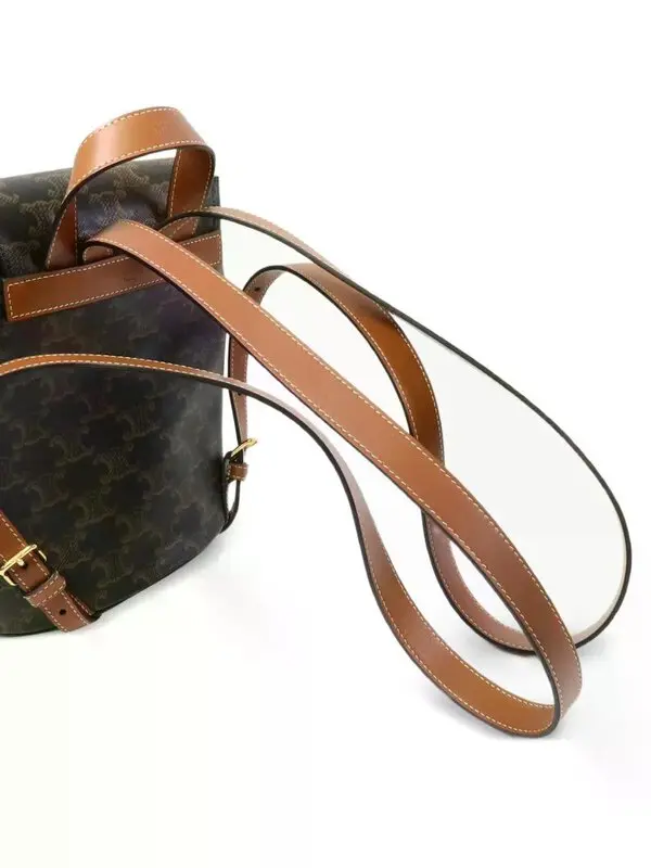 Celine Triomphe Canvas Backpack - Brown