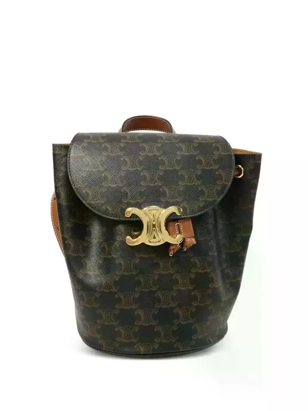 Celine Triomphe Canvas Backpack - Brown
