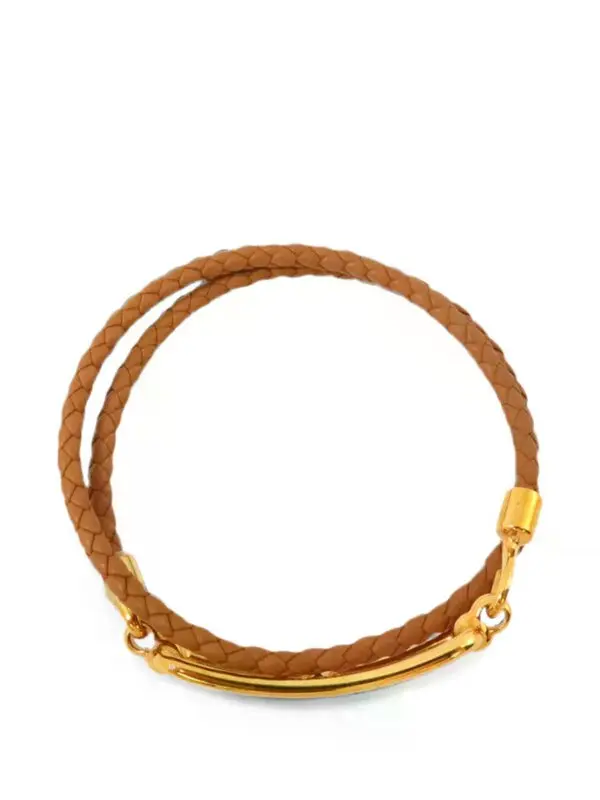 Hermès Roulis Braided-leather Bracelet