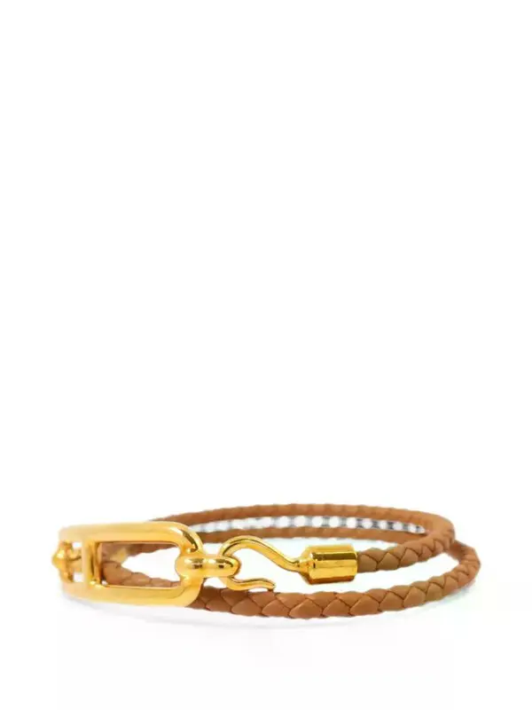 Hermès Roulis Braided-leather Bracelet