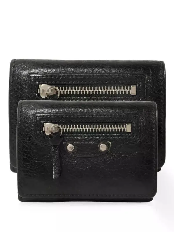 Balenciaga Studded Card Case - Black