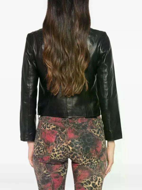 R13 Leather Button-up Jacket With Gold-tone Hardware