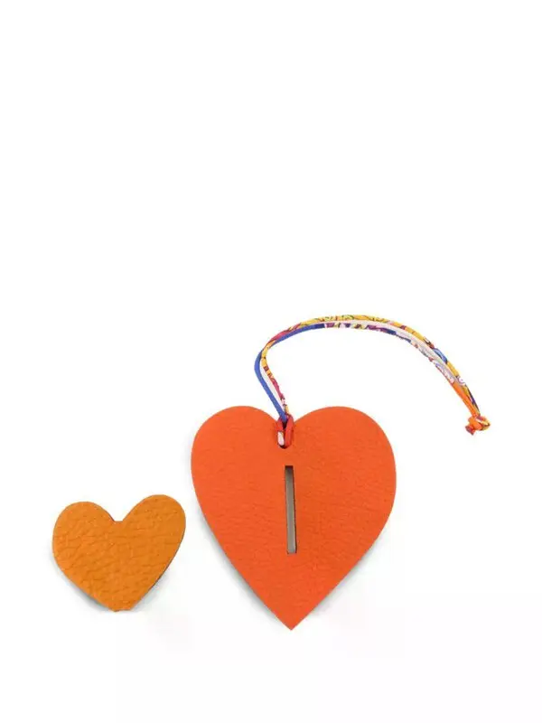 Hermès Petit H Heart Charm - Orange