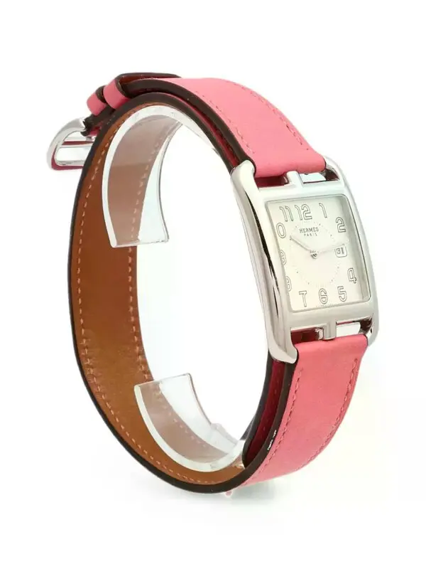 Hermès Cape Cod 23mm Watch With Pink Calf Leather Strap