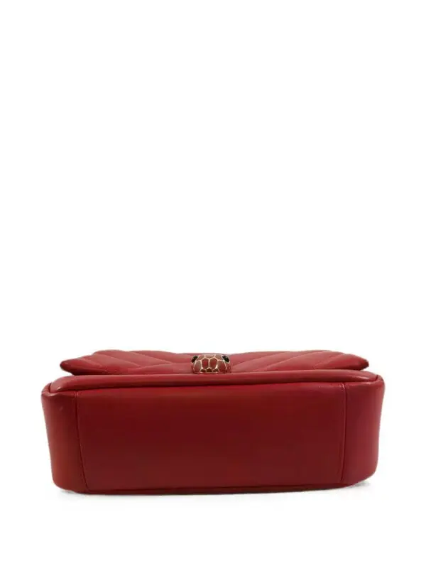 BVLGARI Medium Serpenti Cabochon Shoulder Bag - Red