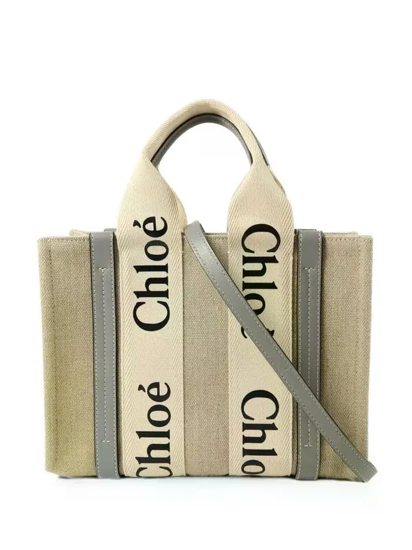 Chloé Woody Logo-strap Tote Bag - Neutrals