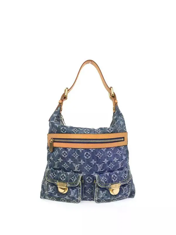 LOUIS VUITTON Monogram Denim Baggy Shoulder Bag
