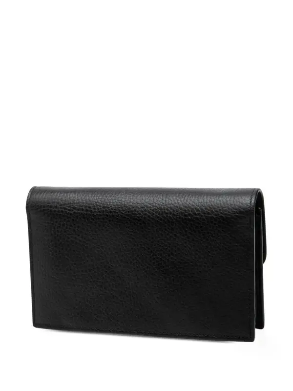 Gucci 2000-2015 Dollar Calfskin Interlocking G Wallet On Chain Crossbody Bag - Black