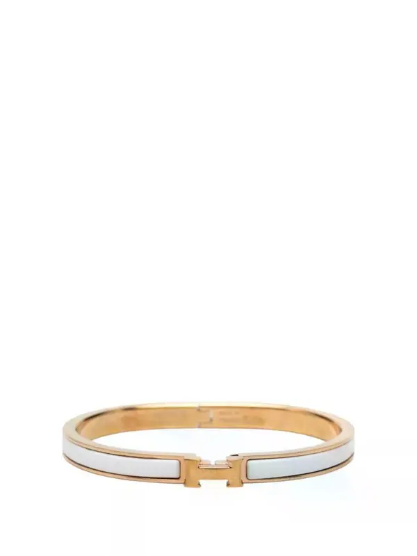 Hermès 2000-2026 Extra Narrow Enamel Clic H Bracelet Pm Costume Bracelet - Gold