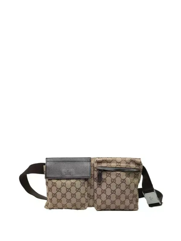 Gucci 2000-2015 Gg Canvas Double Pocket Belt Bag