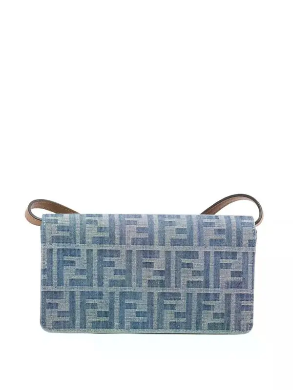 Fendi Ff Jacquard Wallet On Chain Baguette Satchel