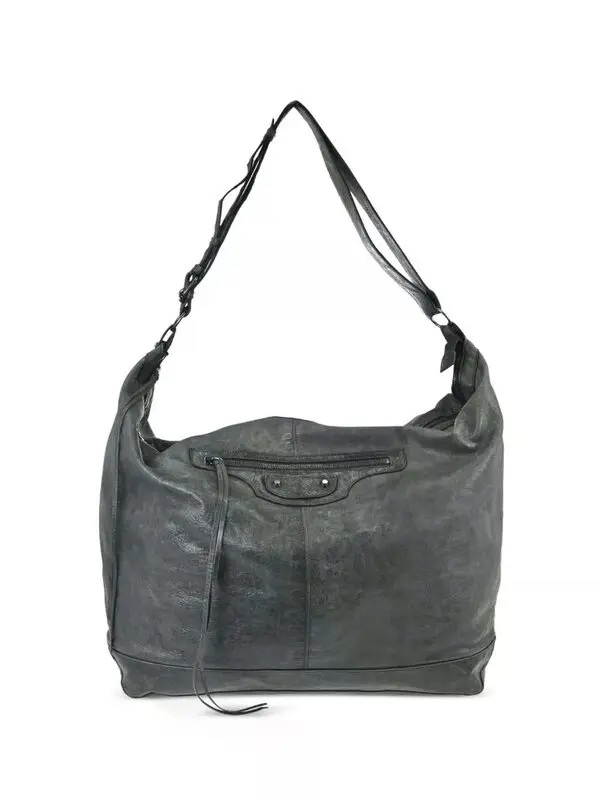 Balenciaga 1990-2000s Xl Courier Shoulder Bag - Green