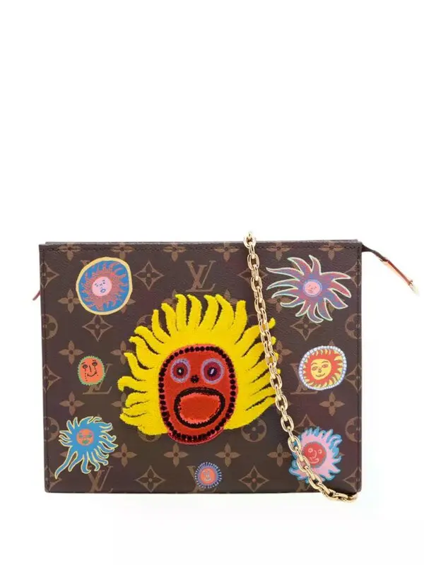 LOUIS VUITTON 2021-2026 Yayoi Kusama Monogram Toiletry Pouch On Chain Shoulder Bag - Brown